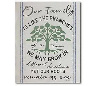 COURTSIDE MARKET Family Tree 16x20 Canvas Wall Art - One-color