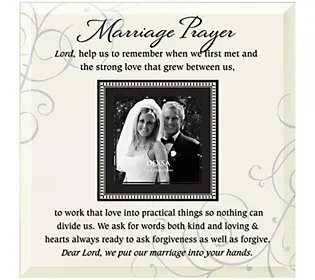 DEXSA COMPANY Dexsa Marriage Prayer Beveled Glass Photo Frame With Easel - One-color