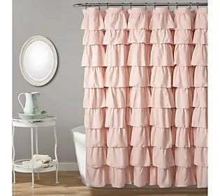 LUSH DECOR Ruffle 72' X 72' Shower Curtain By - One-color