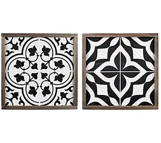 YOUNG'S INC. Young's Wall/tabletop Black/white Art, Set Of 2 - One-color