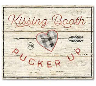 COURTSIDE MARKET Kissing Booth 16x20 Canvas Wal L Art - One-color