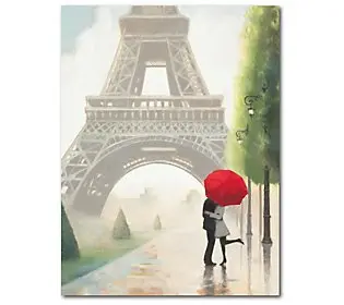 COURTSIDE MARKET Paris Romance Ii 16x20 Canvas Wall Art - One-color