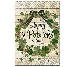 COURTSIDE MARKET St Patrick's Wreath 12x18 Canv As Wall Art - One-color