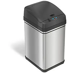 ITOUCHLESS 8-gallon Stainless Steel Pet-proof S Ensor Trash Ca - Silver