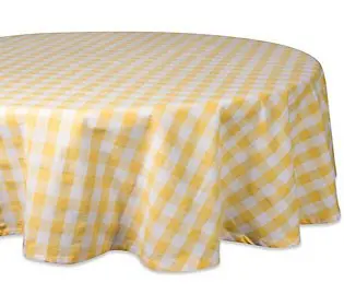 DESIGN IMPORTS Checkers Tablecloth 70' Round - One-color