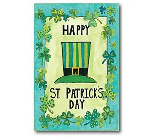 COURTSIDE MARKET Happy St Pat's 12x18 Canvas Wa Ll Art - One-color