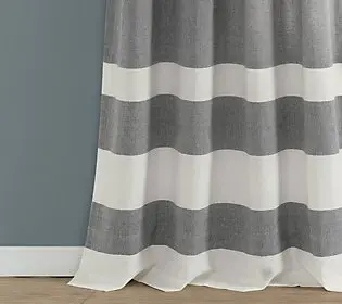 LUSH DECOR Cape Cod Stripe Cotton 40' X 84' Window Panels