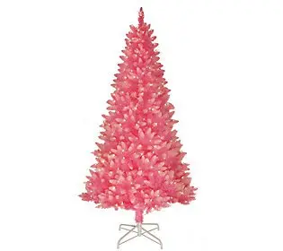 PULEO INTERNATIONAL 6.5' Pre-lit Fashion Pink C Hristmas Tree - One-color