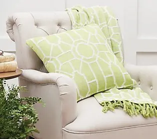 C&F HOME Trellis Woven Pillow