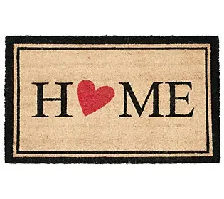 NATURE MATS BY GEO Home Heart Doormat With Pvc Backing - One-color