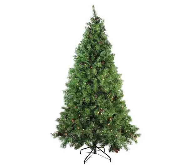 NORTHLIGHT Pre-lit Dakota Red Pine Full Christm As Tree - One-color