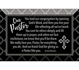 DEXSA COMPANY Dexsa Our Pastor Glass Plaque With Easel 6'x4 - One-color