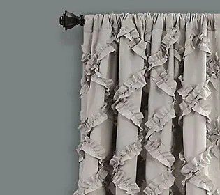 LUSH DECOR Ruffle Diamond 54' X 95' Window Anels