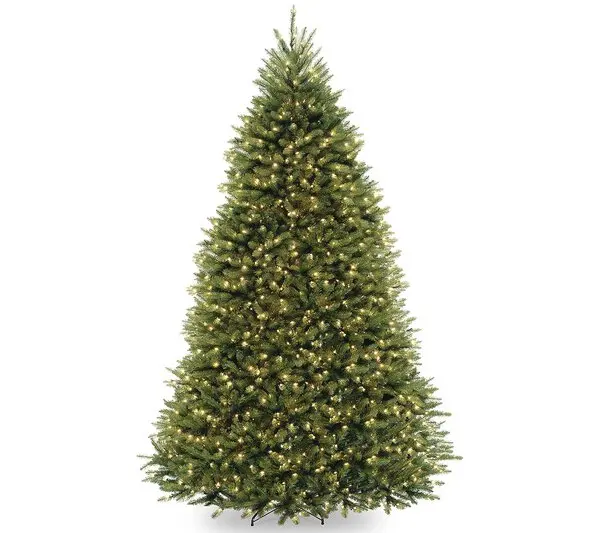 NATIONAL TREE COMPANY 9' Dunhill Fir Tree With Clear Lights - One-color