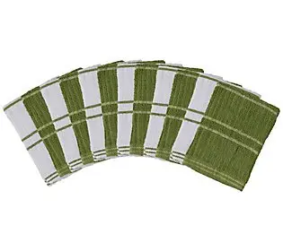 J&M HOME FASHIONS J&m Set Of 12 Ribbed Terry Dishcloths - One-color