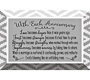 DEXSA COMPANY Dexsa With Each Anniversary Glass Plaque With E Asel 6'x4 - One-color