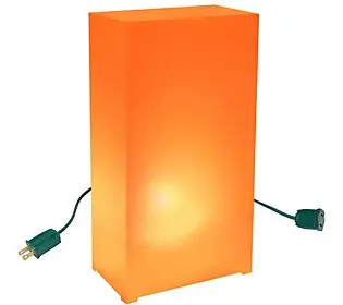 LUMABASE Set Of 10 Orange Electric Luminarias - One-color