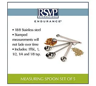RSVP Set Of 5 Measuring Spoons