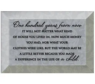DEXSA COMPANY Dexsa One Hundred Years Beveled Glass Plaque Wi Th Easel - One-color