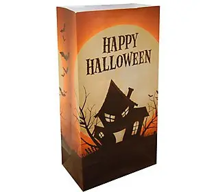 LUMABASE Set Of 24 Haunted House Luminaria Bags - One-color