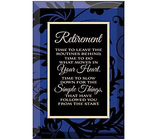 DEXSA COMPANY Dexsa Retirement Beveled Glass Plaque With Ease L - One-color