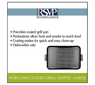 RSVP Porcelain Coated Grill Topper Large