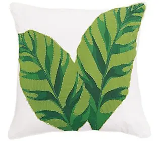 C&F HOME Laila Banana Leaves Pillow - One-color