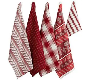 DESIGN IMPORTS 5-piece Kitchen Towel & Dishclot H Set - One-color