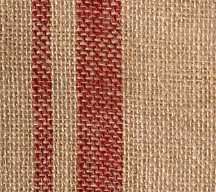 DESIGN IMPORTS Jute Double Border Red Table Run Ner 14' X 108