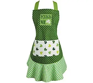 DESIGN IMPORTS St. Patrick's Day 'kiss Me' Ruff Le Apron - One-color