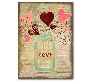 COURTSIDE MARKET Love Jar 12 X 18 Canvas Wall A Rt - One-color