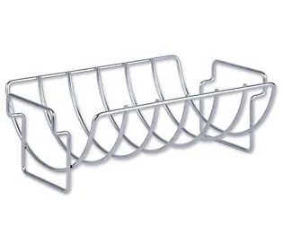 RSVP Stainless Steel Reversible Rib/roast Rack - Silver