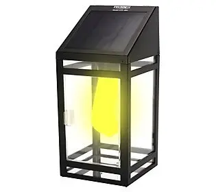 TECHKO Solar Led Wall Lantern Amber Or White Light
