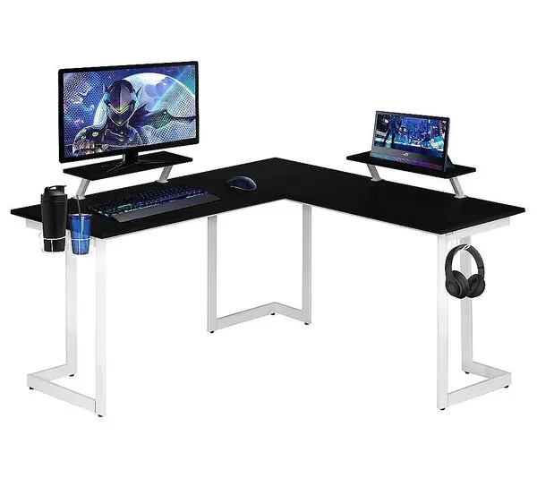 TECHNI SPORT Warrior Gaming Desk With Shelves