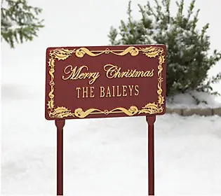 WHITEHALL Merry Christmas Personalized Sign