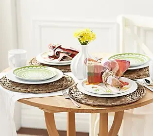 ARTLAND Garden Terrace Set Of 4 Round Placemats - One-color