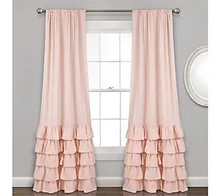 LUSH DECOR Allison Ruffle 40'x95' Set Of Window Panels By - One-color