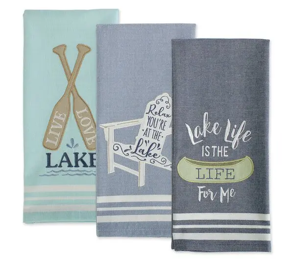 DESIGN IMPORTS Lakeside Kitchen Towel Set Of - One-color