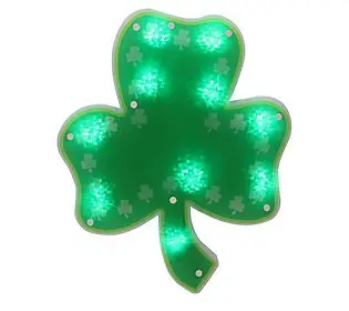 NORTHLIGHT 14' Led Green Shamrock St. Patrick's Day Window Silhouette - One-color