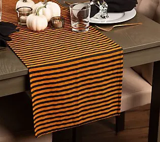 DESIGN IMPORTS Witchy Stripe Table Runner 14' X 108