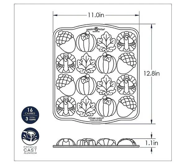 NORDICWARE Autumn Cakelet Pan