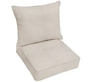 WILLOW SHORE 25 In X 25 In X 5 In Deep Seating Pillow & Cush Ion Set Corded - One-color