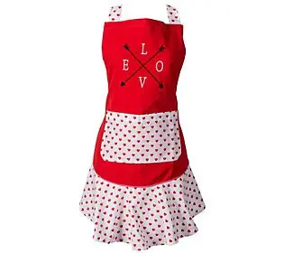 DESIGN IMPORTS Love Struck Ruffle Apron