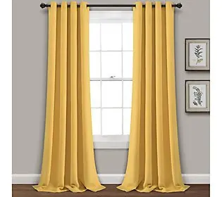 LUSH DECOR Insulated Blackout Curtain Panel Set 52'x95' By - One-color