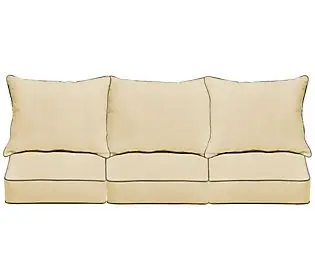 WILLOW SHORE Sunbrella Deep Seating Sofa Pillow And Cushion Set 23x25x5 - One-color