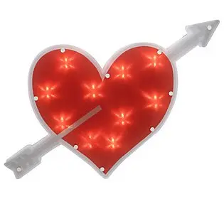 NORTHLIGHT 18' Lighted Heart & Arrow Valentine's Day Windo Decoration - One-color