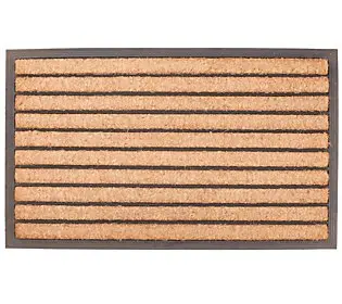NATURE MATS BY GEO Tc Ribbed Natural Coir And Rubber Doormat Sma Ll - One-color