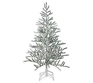 NORTHLIGHT Flocked Alpine Twig Artificial Chris Tmas Tree - One-color