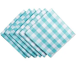 DESIGN IMPORTS Set Of 6 Checkers Dinner Napkins - One-color