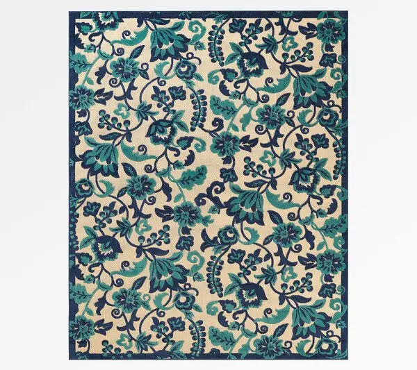 NOURISON HOME 7' X 9' Oasis Garden Indoor/outdoor Rug - One-color